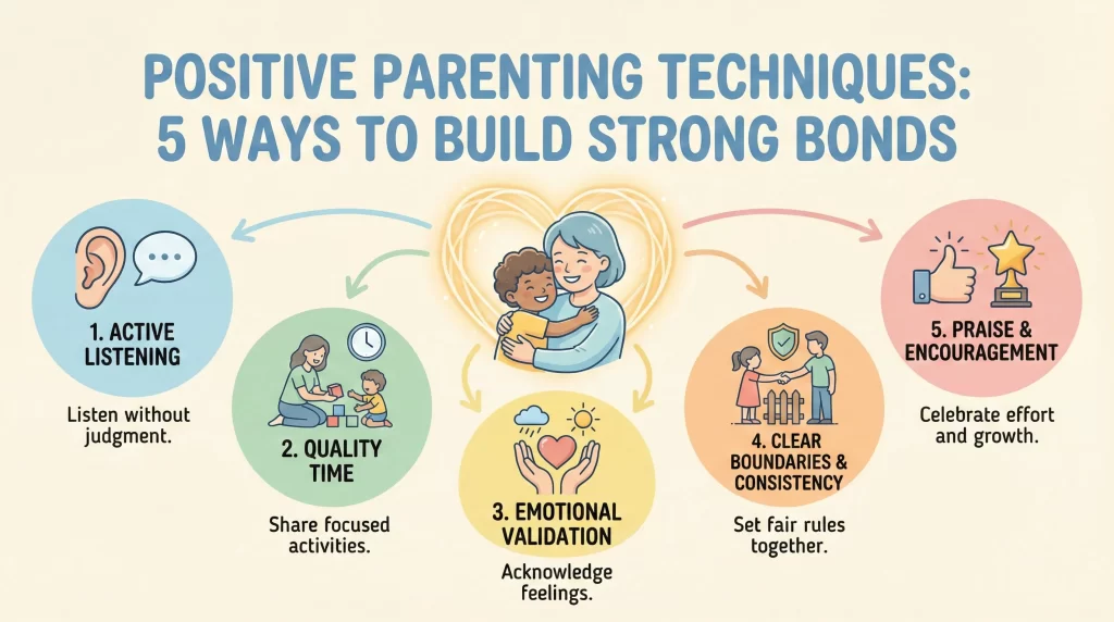 Positive Parenting Techniques: 5 Ways To Build Strong Bonds